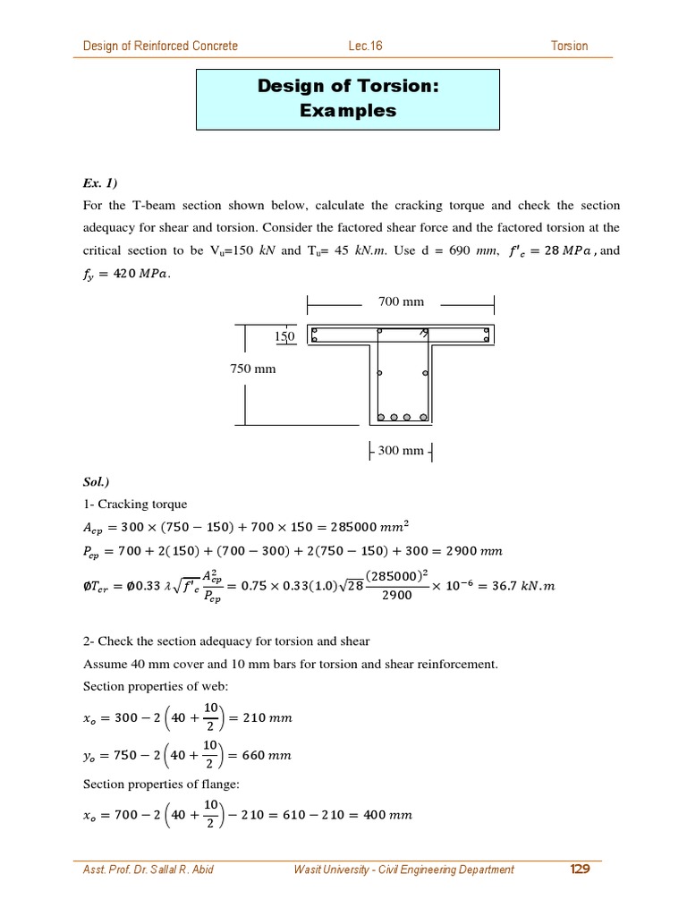 Lec 16-Torsion | PDF | Beam (Structure) | Bending