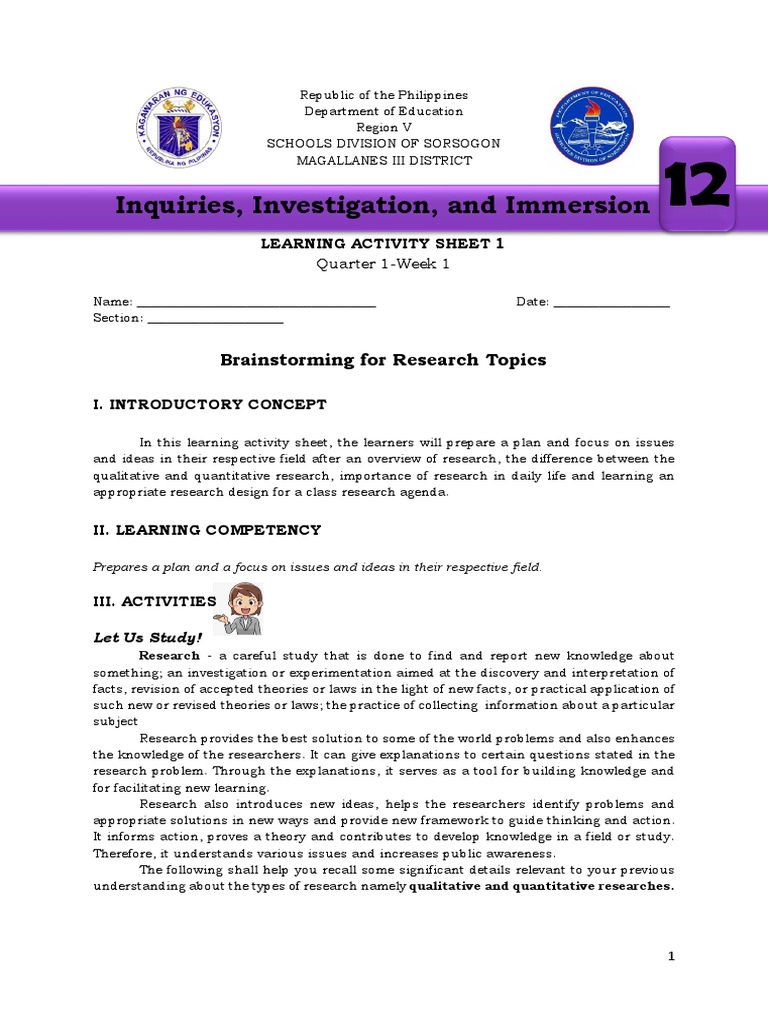 Final Edit 3is-Learning Activity Sheet 1 | PDF