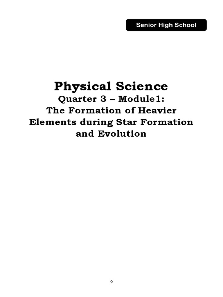 Physical Science Module 1 | PDF | Stars | Astrophysics