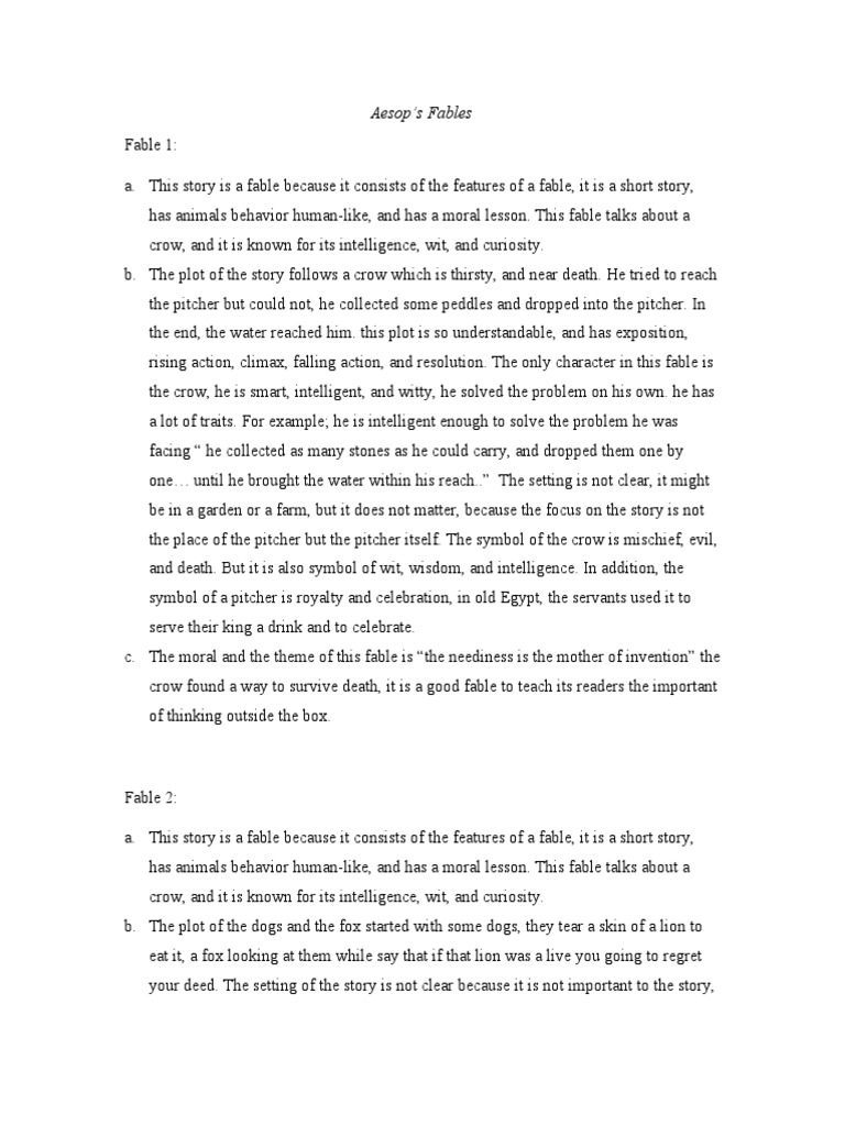 Aesop's Fables | PDF | Fable