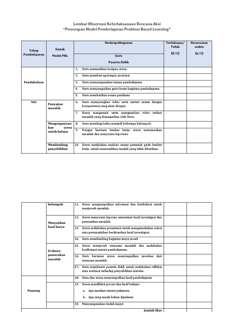 Instrumen Rencana Evaluasi | PDF | Karier & Perkembangan