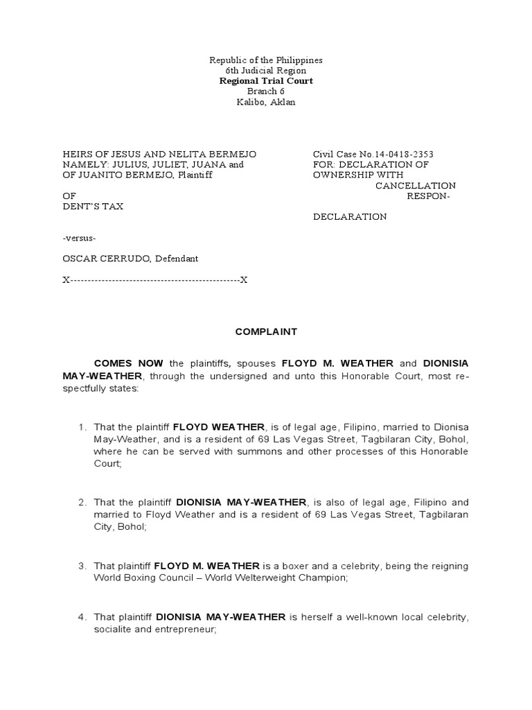 Civil Complaint | PDF | Affidavit | Lawsuit