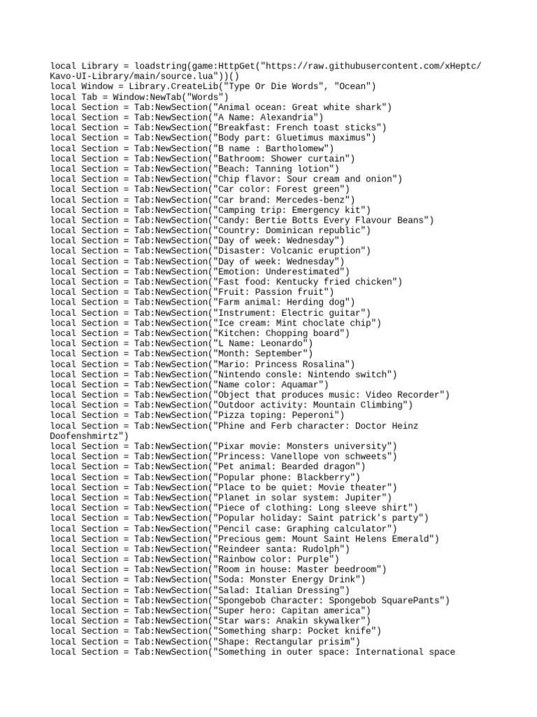 Type or Die Script | PDF
