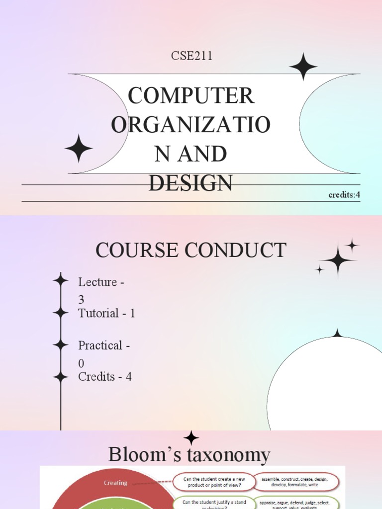 CSE211 Computer Organization and Design | PDF | Engineering | Design