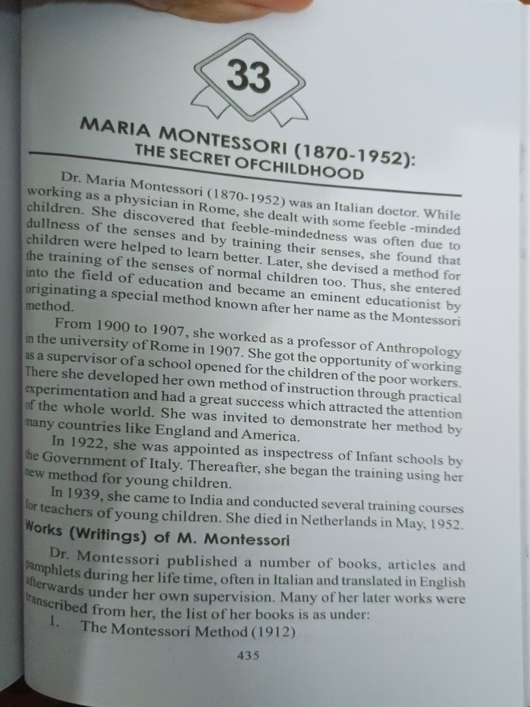 Maria Montessori | PDF | Montessori Education | Teaching Method