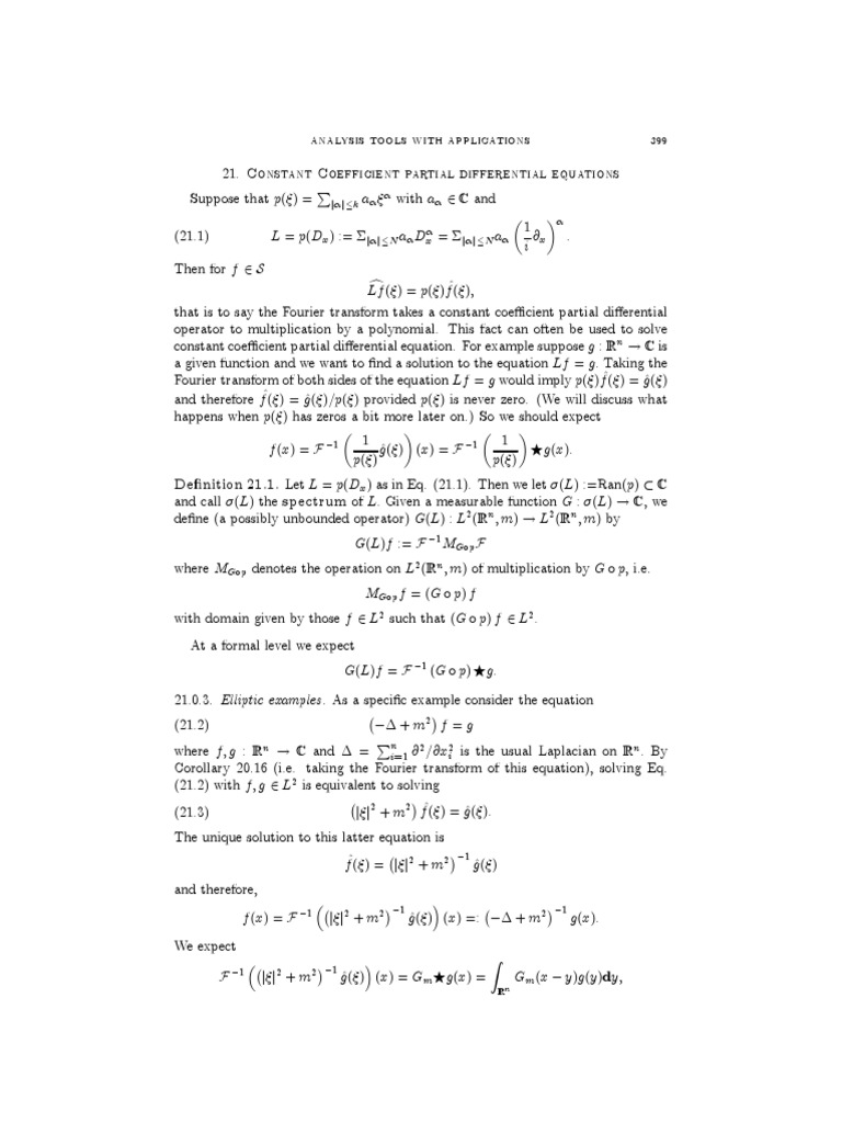 Constant Coefficient Pde Download Free Pdf Partial Differential Equation Exponential Function