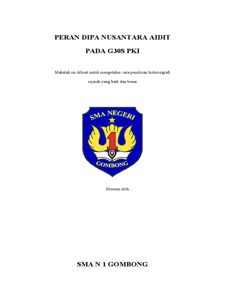 Peran DN Aidit Pada G30spki | PDF