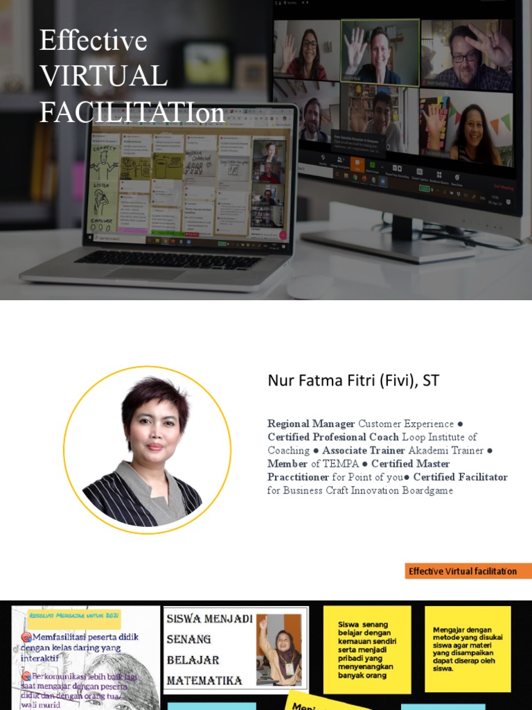 Materi Effective Virtual Facilitation | PDF | Education Theory | Psychological Concepts