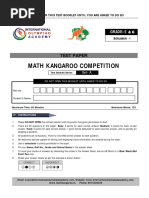 Math Kangaroo Grade 5 Test Paper | PDF | Test (Assessment)