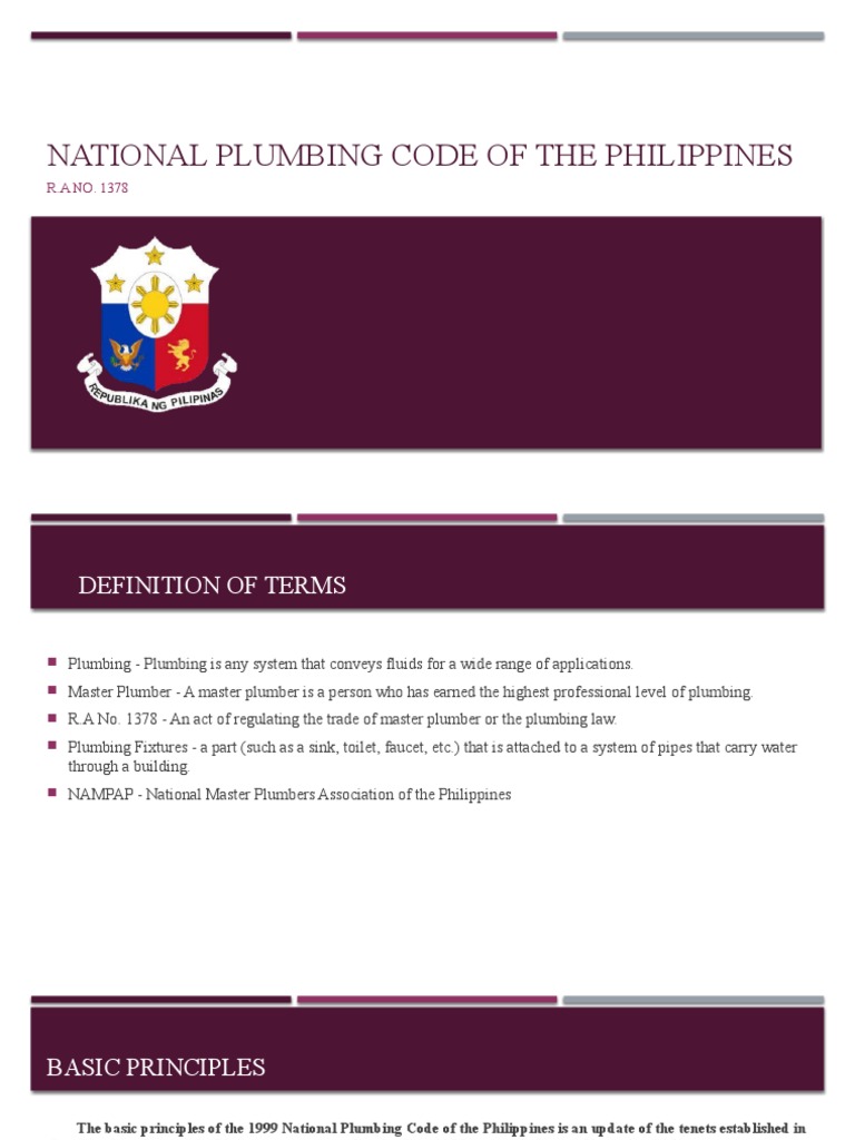 National Plumbing Code of The Philippines | PDF | Technology & Engineering