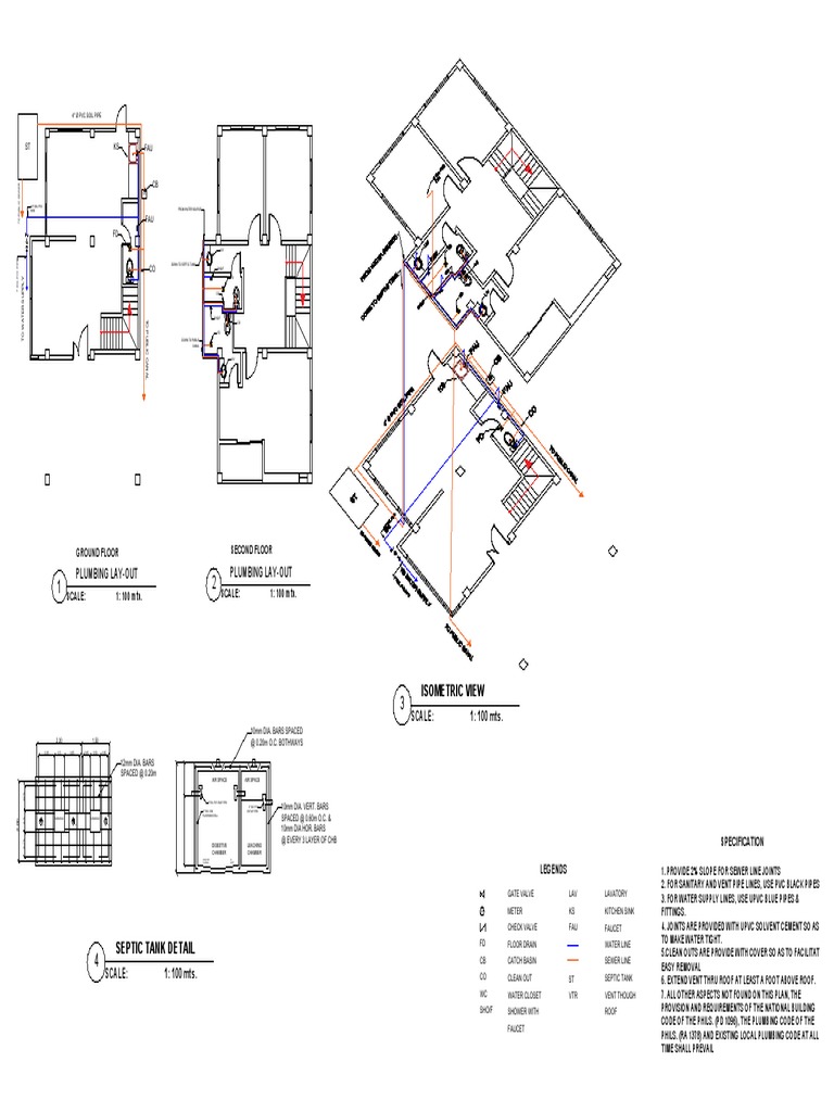 Plumbing Layout | PDF | Plumbing | Sanitary Sewer