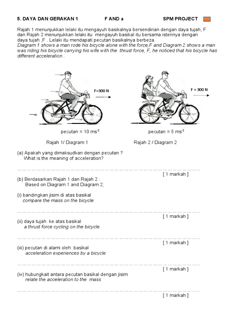 Daya Tujah dan Pecutan Basikal | PDF