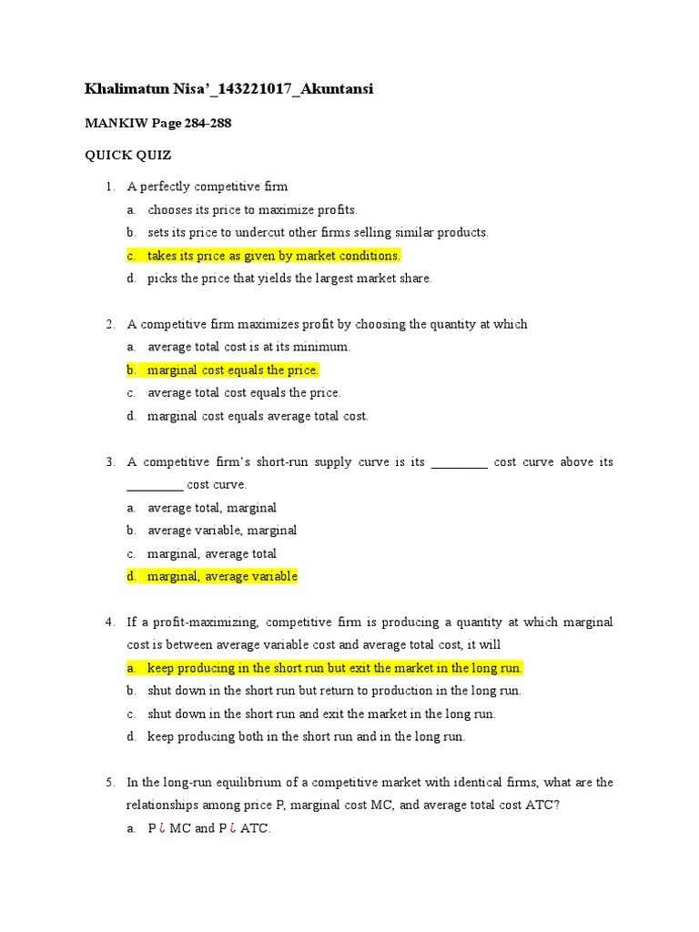 pte tm 6 paling baru | PDF | Marginal Cost | Average Cost