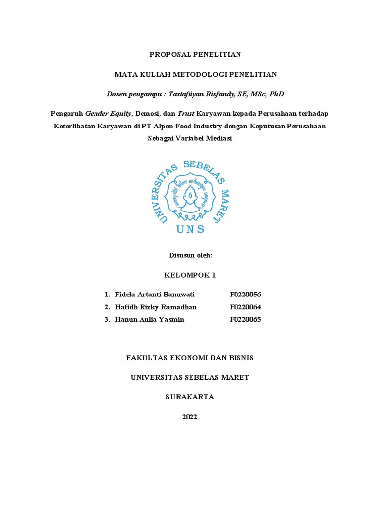 Proposal METOPEN KEL.1 | PDF
