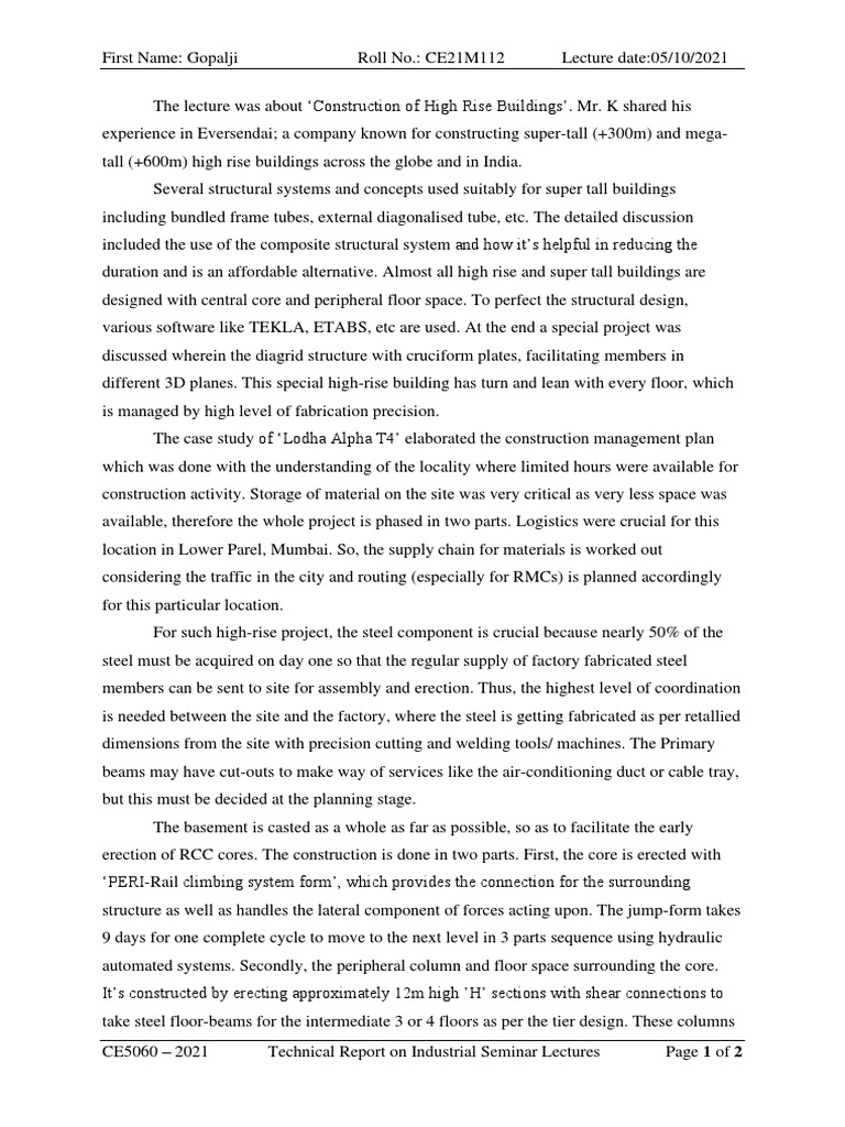 CE21M112 Gopalji L9 | PDF | Beam (Structure) | Column