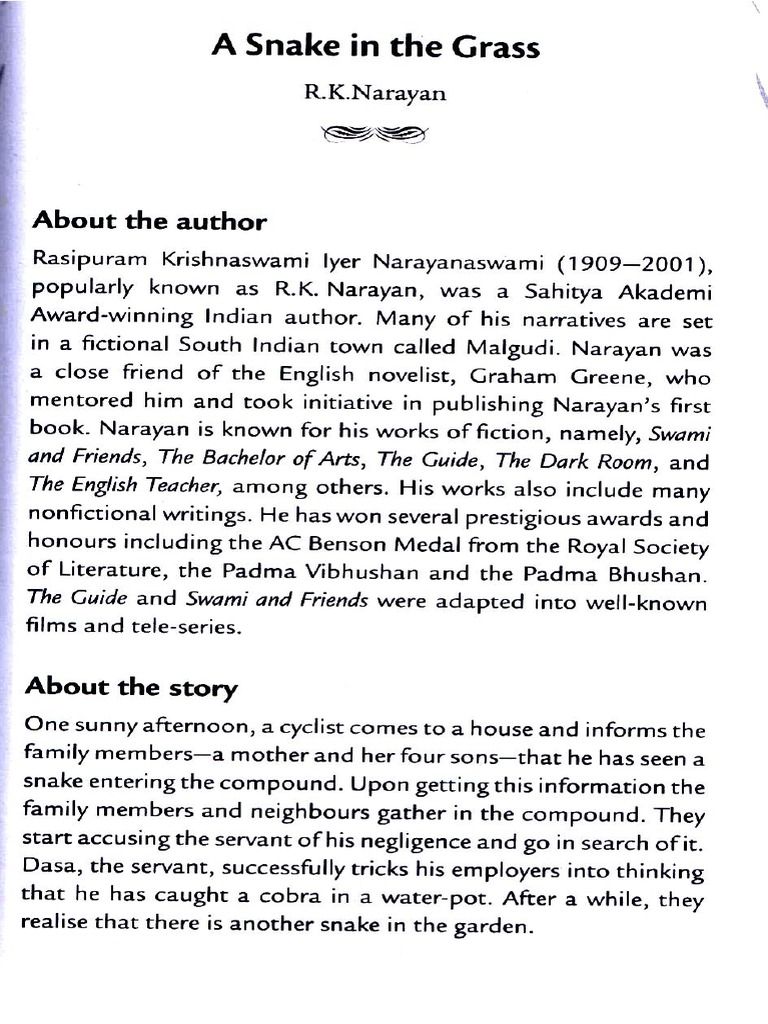 A Snake in The Grass | PDF