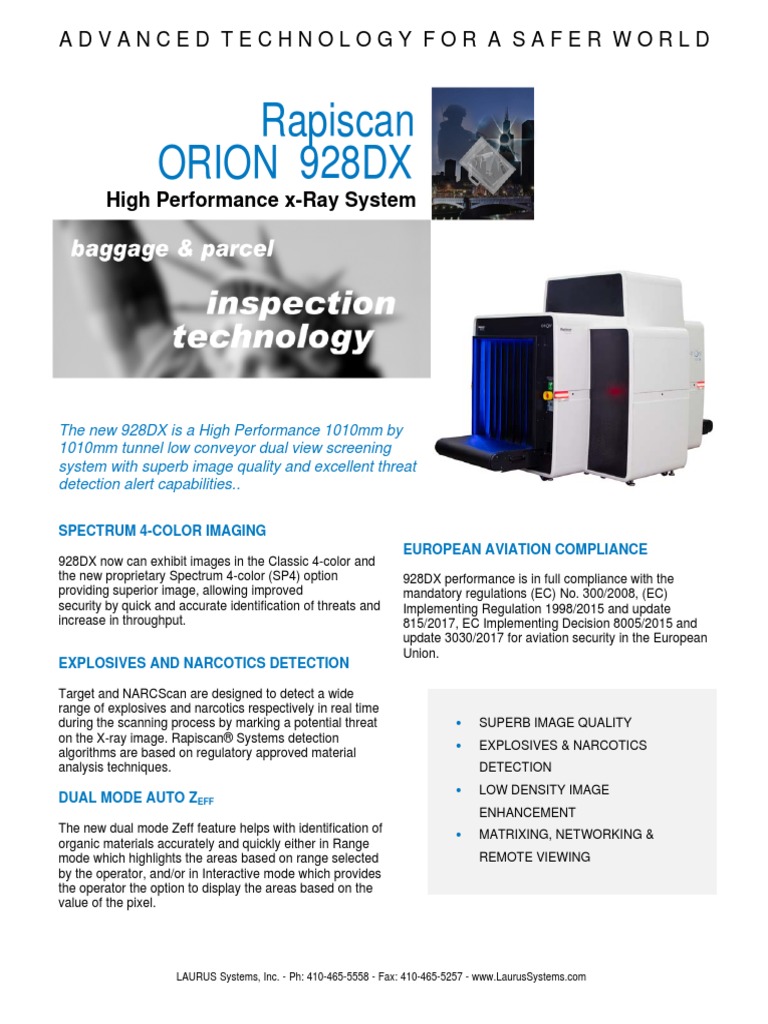 LS Rapiscan 928DX X Ray Screening | PDF | Imaging