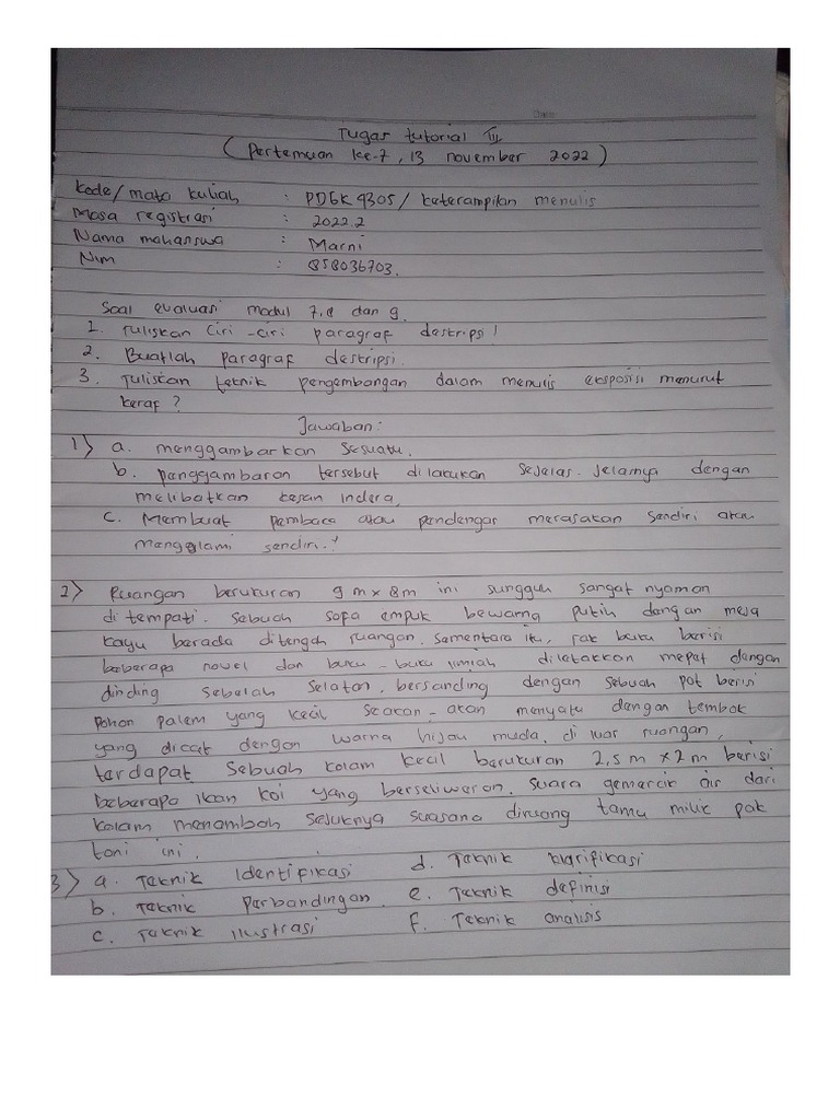 Tutorial Tugas Ke 3 Keterampilan Menulis Marni | PDF