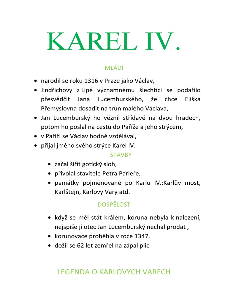 Karel IV. | PDF