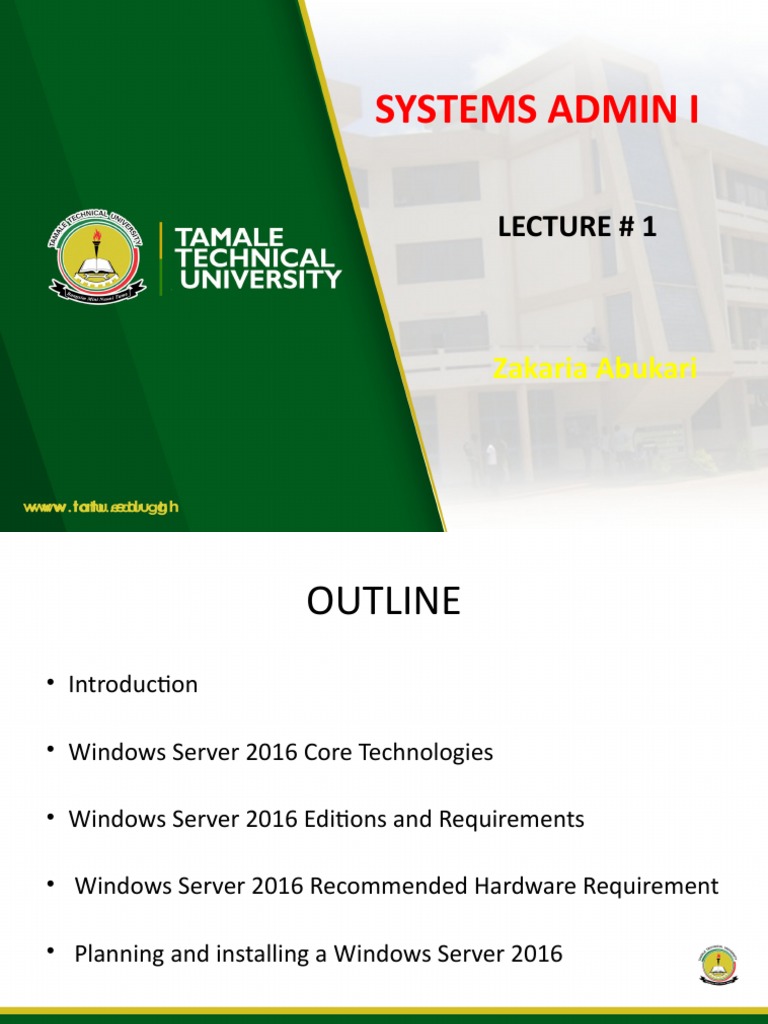 ICT 373 Chapter 1 - Intro | PDF | Operating System | Server (Computing)