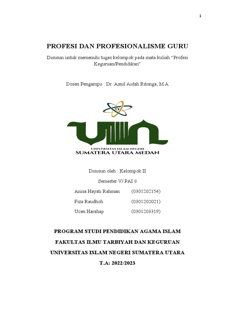 Makalah Kel 2 Profesi Keguruan-Pendidikan | PDF