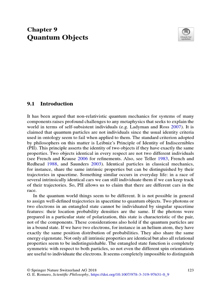 Romero2018 Quantum-Objects | PDF | Quantum Field Theory | Quantum Mechanics