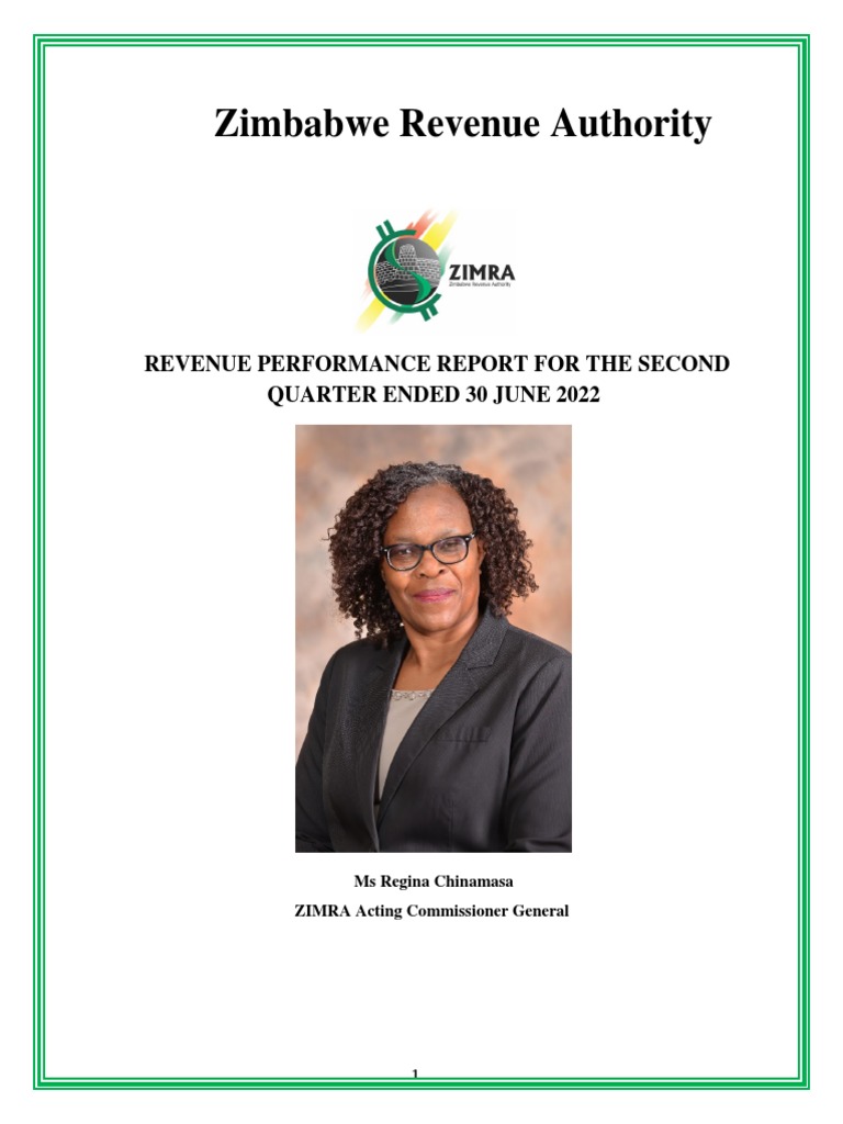 ZIMRA Q2 2022 Revenue Performance Report | Download Free PDF | Cost Of ...