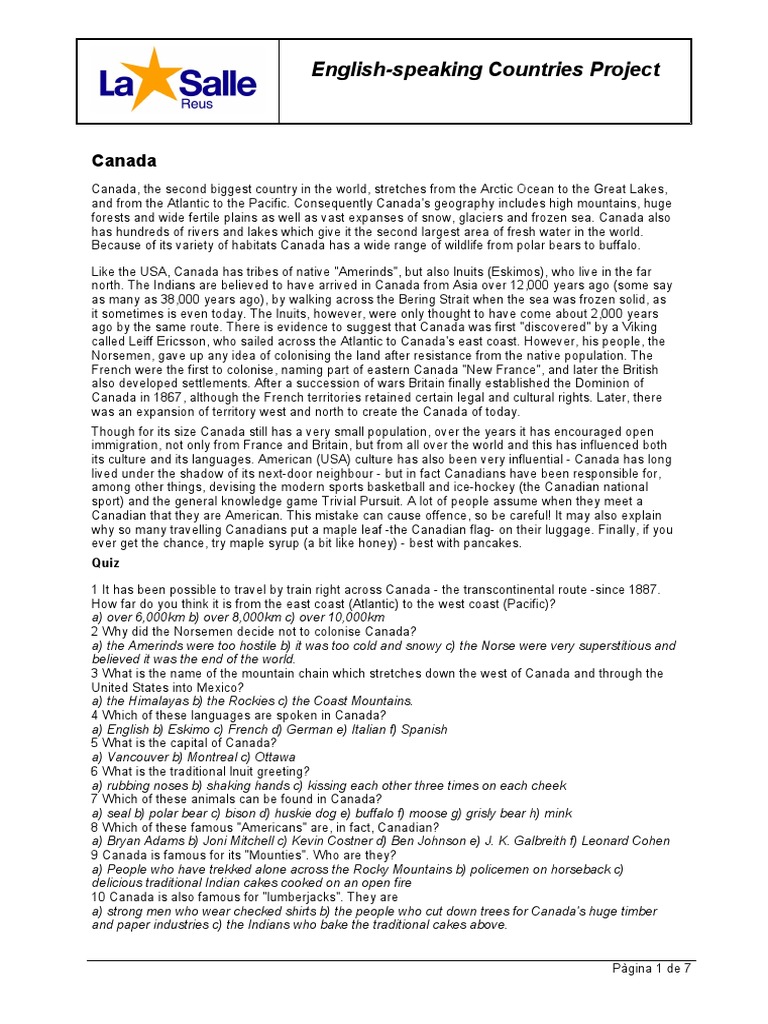 English-Speaking Countries Project | PDF | Wales | Scotland