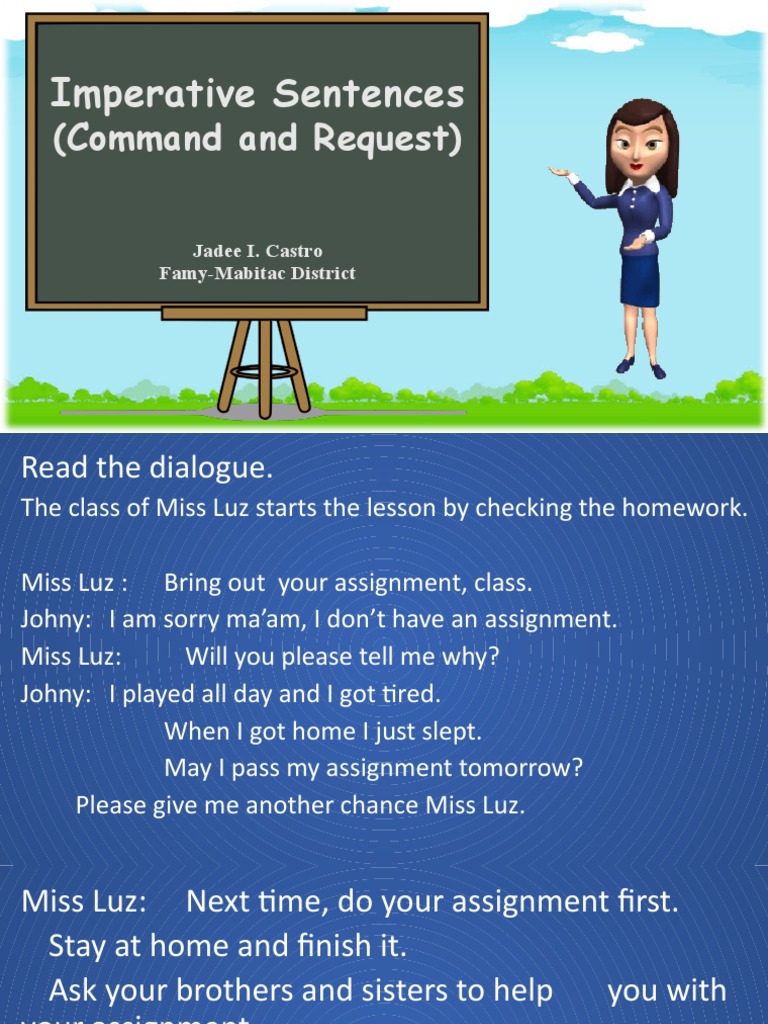 Imperative Sentences (Command and Request) | PDF