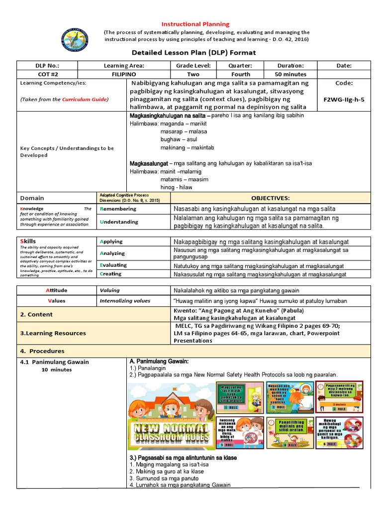 GRADE-2-DLP-Q4-FILIPINO 2-Nabigyang Kahulugan Ang Mga Salita | PDF