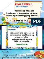 Fil1 - Q2 - Mod3 - Alpabetong Filipino Tunog, Letra, at Pagkakasulat | PDF