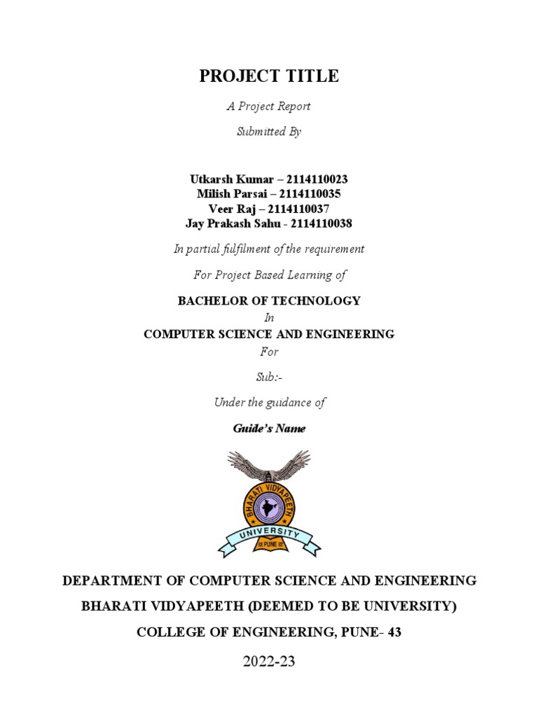 CSE PBL Report Template | PDF