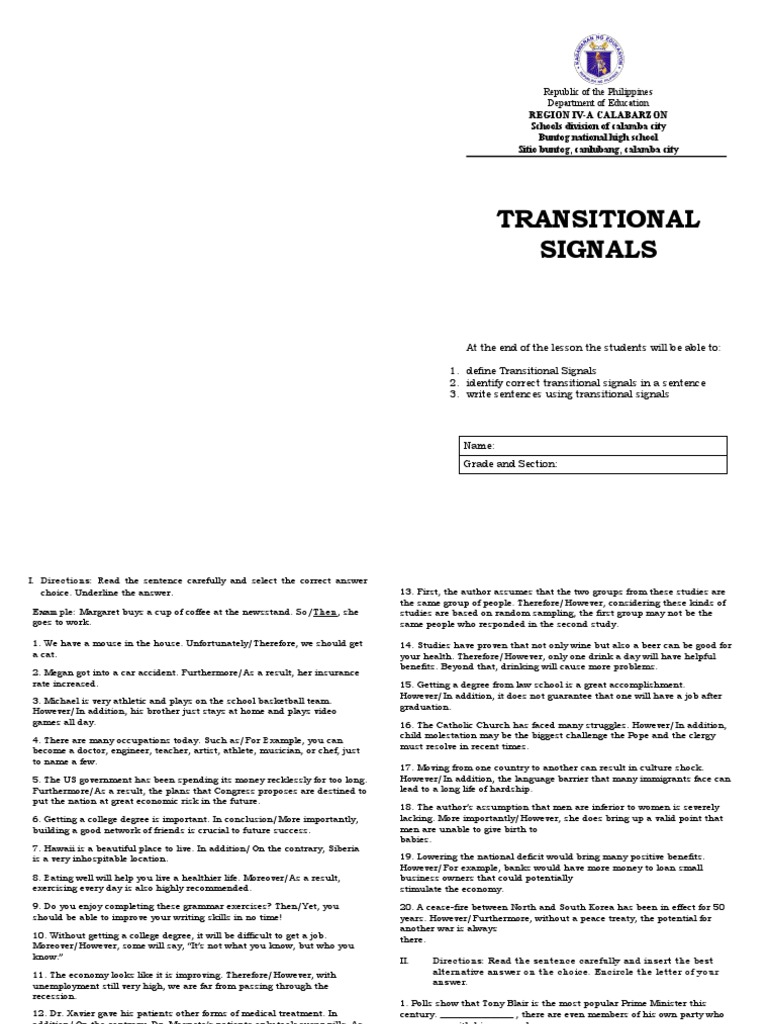 LAS_Transitional signals | PDF | Economies