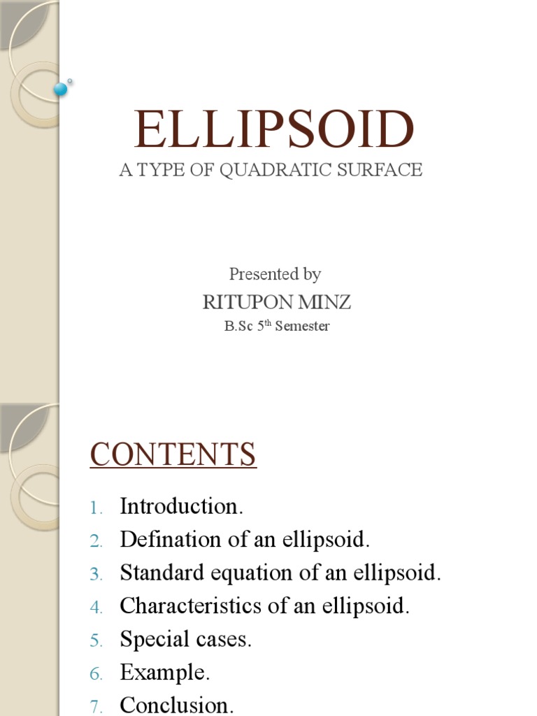 Understanding Ellipsoids and Their Equations | PDF | Sphere ...