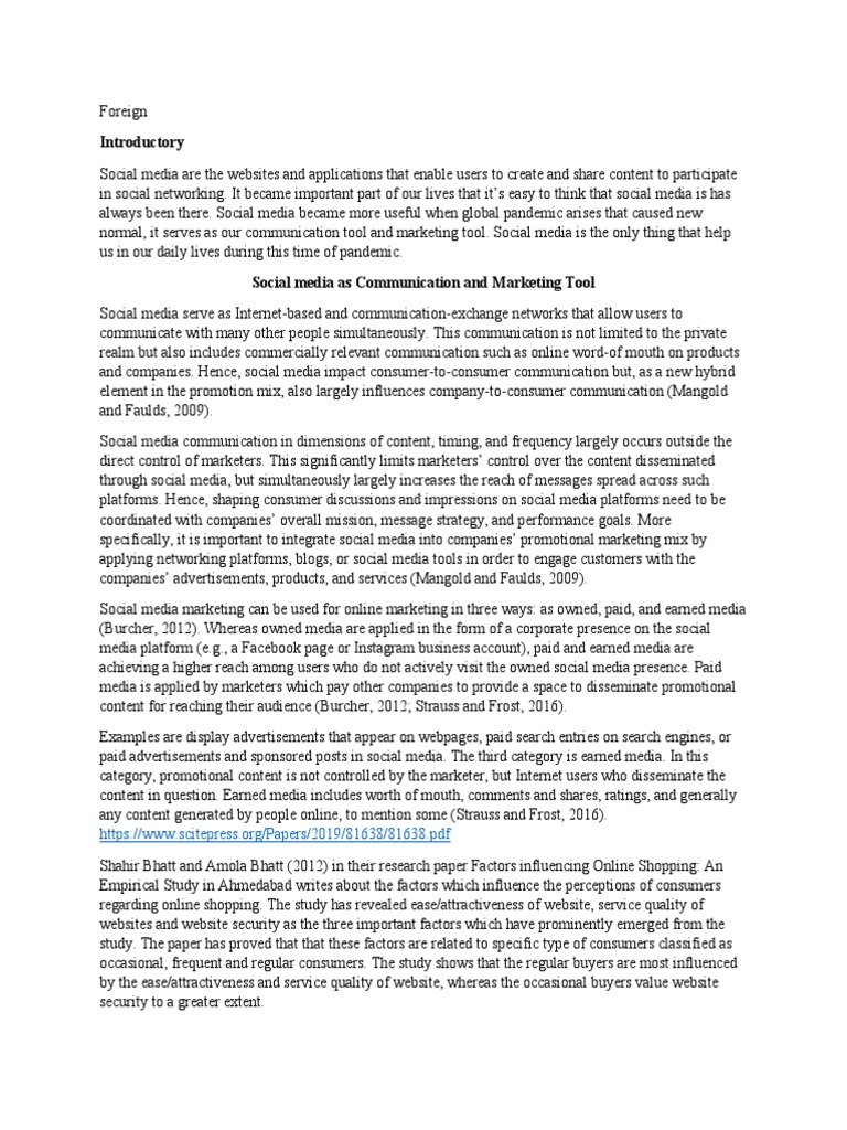 Foreign RRL | PDF | Social Media Marketing | Popular Culture & Media ...