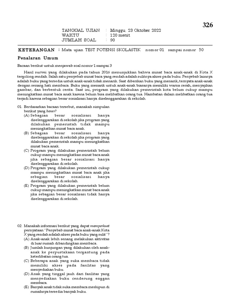 TO3 KD 326 (23 OKT) SAINTEK PDF | PDF | Metode & Bahan Ajar