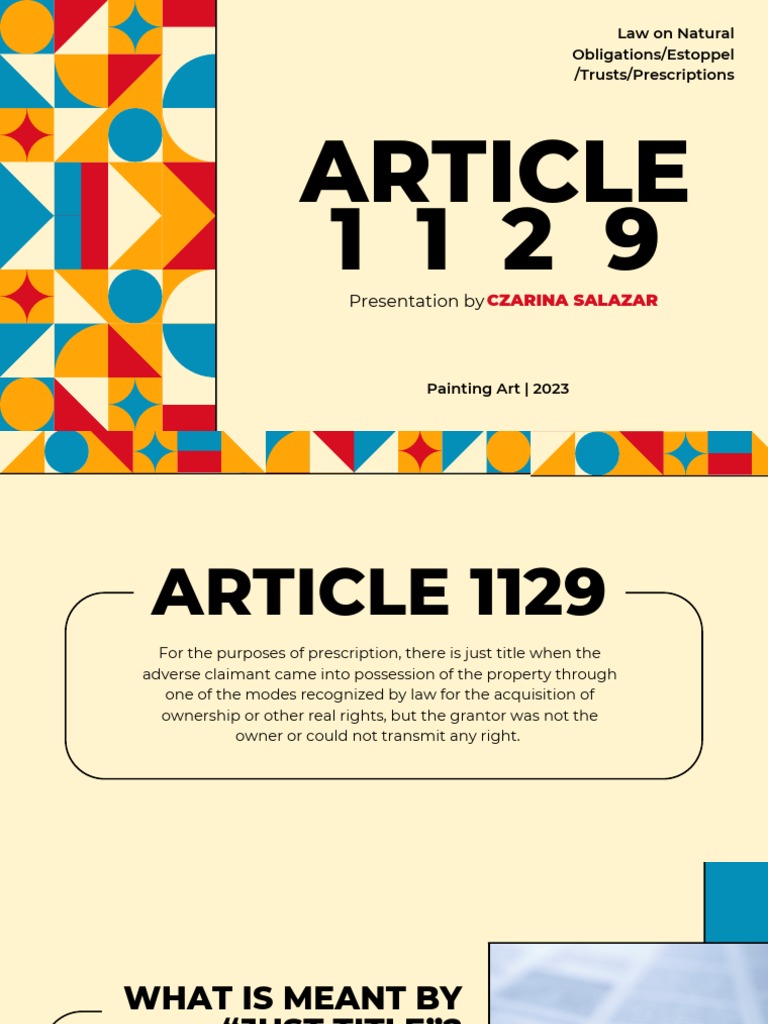 Article 1129 Prescription | PDF
