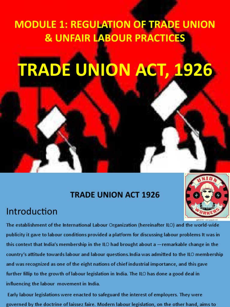 Overview of the Trade Union Act 1926 | PDF | Finance & Money Management ...