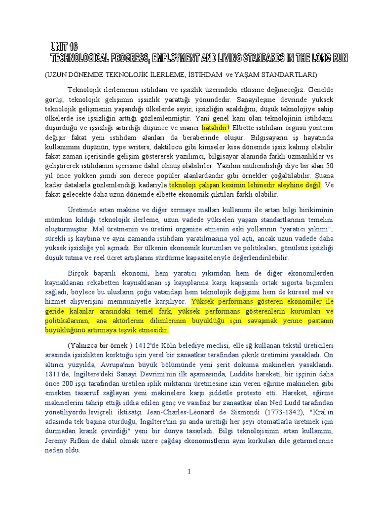 Econ 100 12. Week | PDF