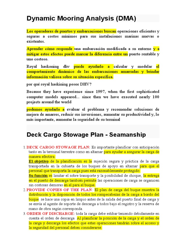 Dynamic Mooring Analysis Pdf
