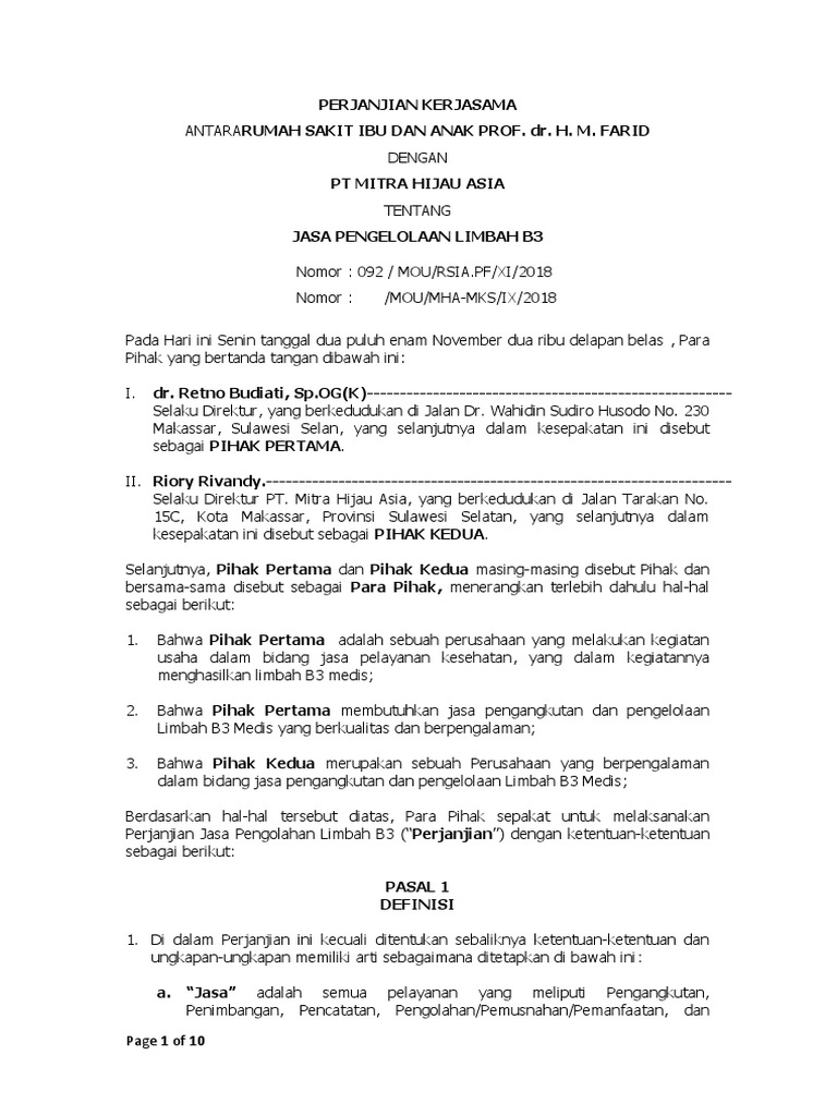 000 - Draft Mou Medis New | PDF | Politik