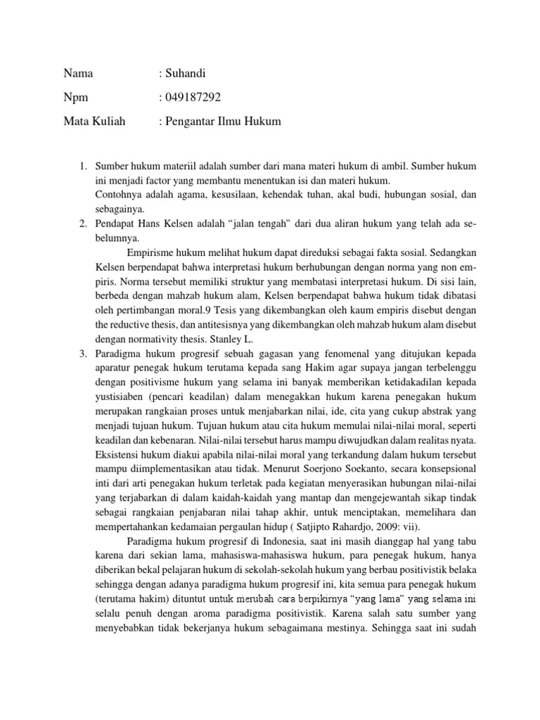 Paradigma Hukum Progresif di Indonesia | PDF