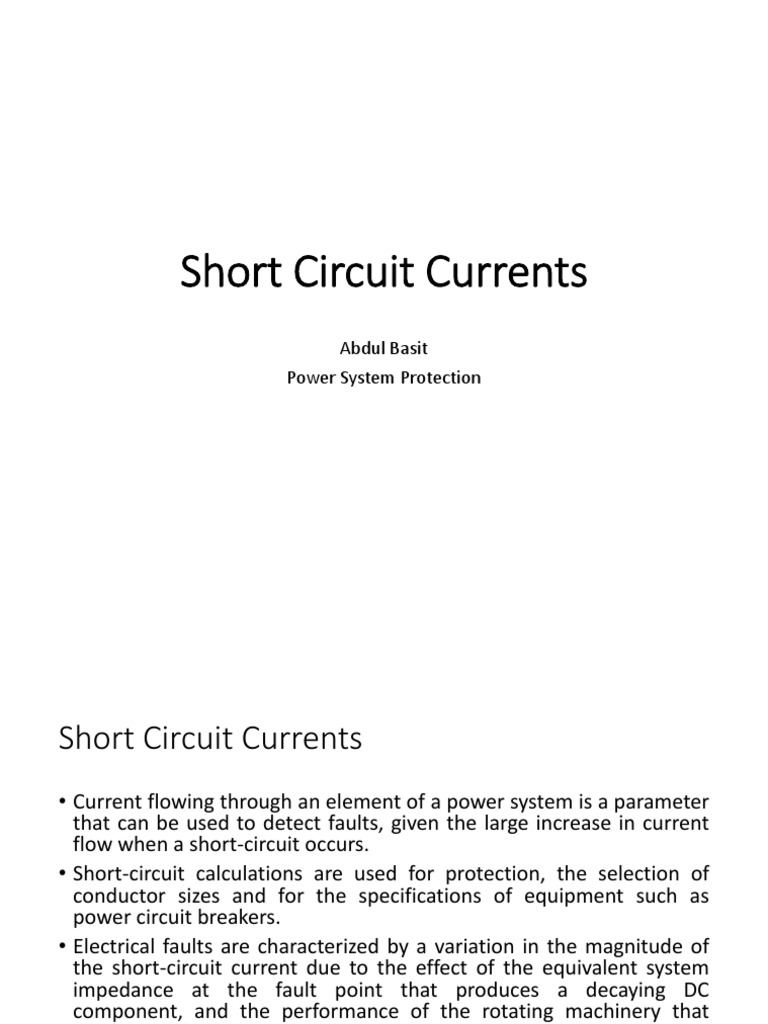 02 Short Circuit Current | PDF | Electrical Impedance | Electrical ...