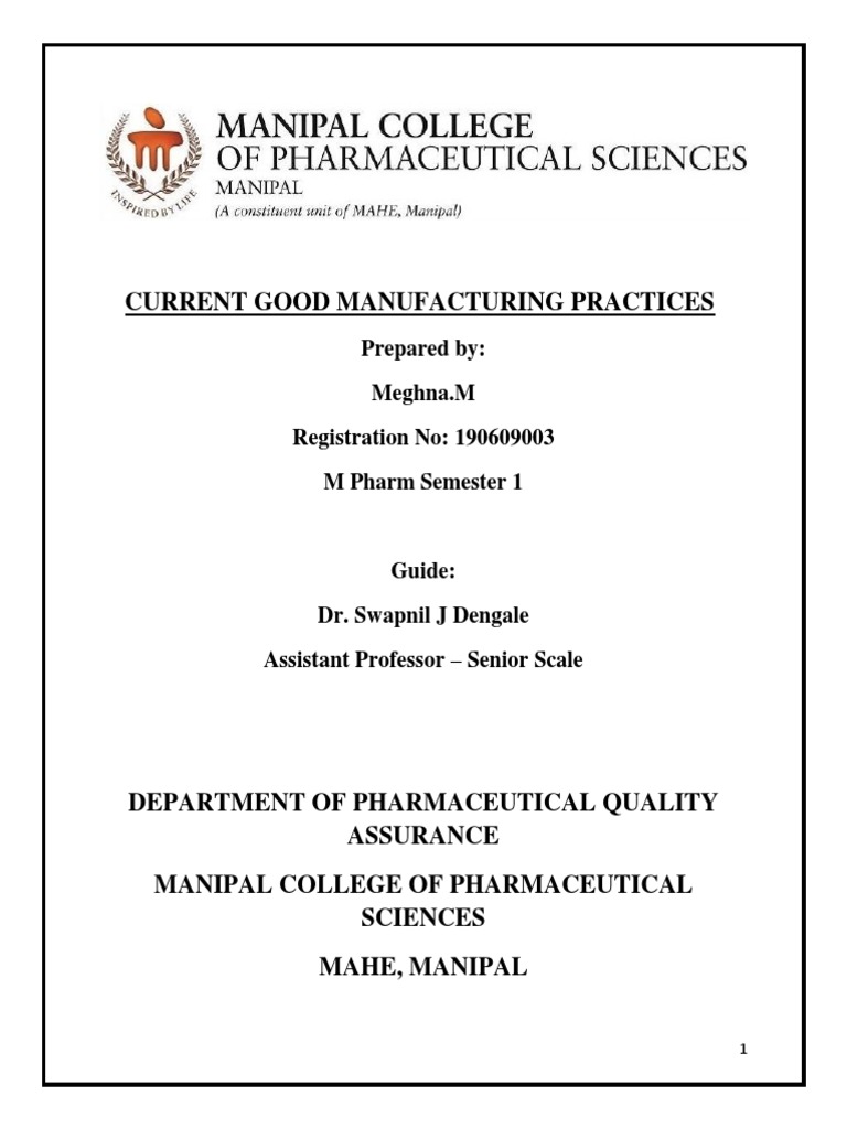 Current Good Manufaturing Procedures New One | PDF | Packaging And Labeling