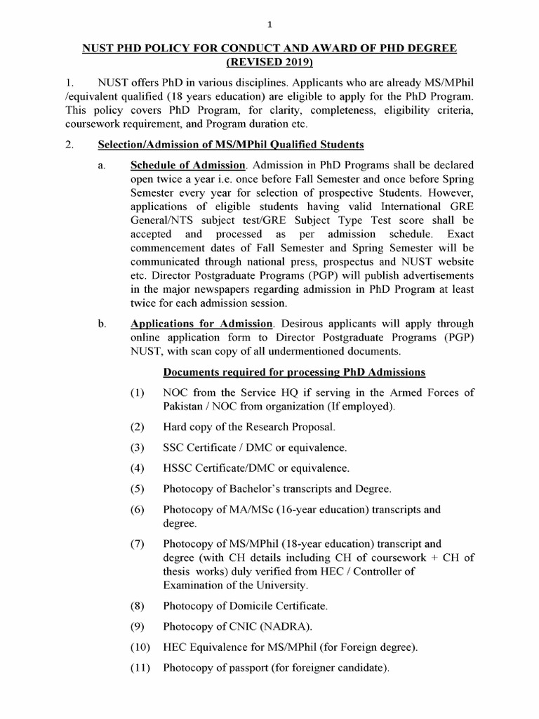 PHD POLICY Revised 2019-30-May-2019 | PDF | Finance & Money Management