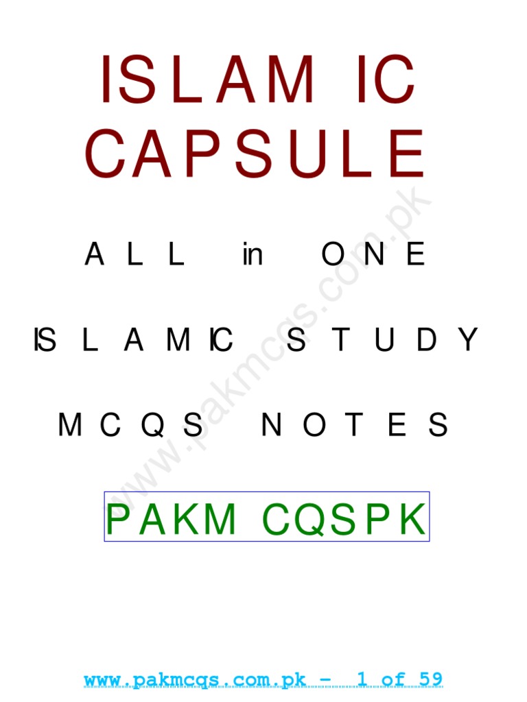 Islamic Knowledge Capsule The Complete Guide | PDF | Prophets And ...