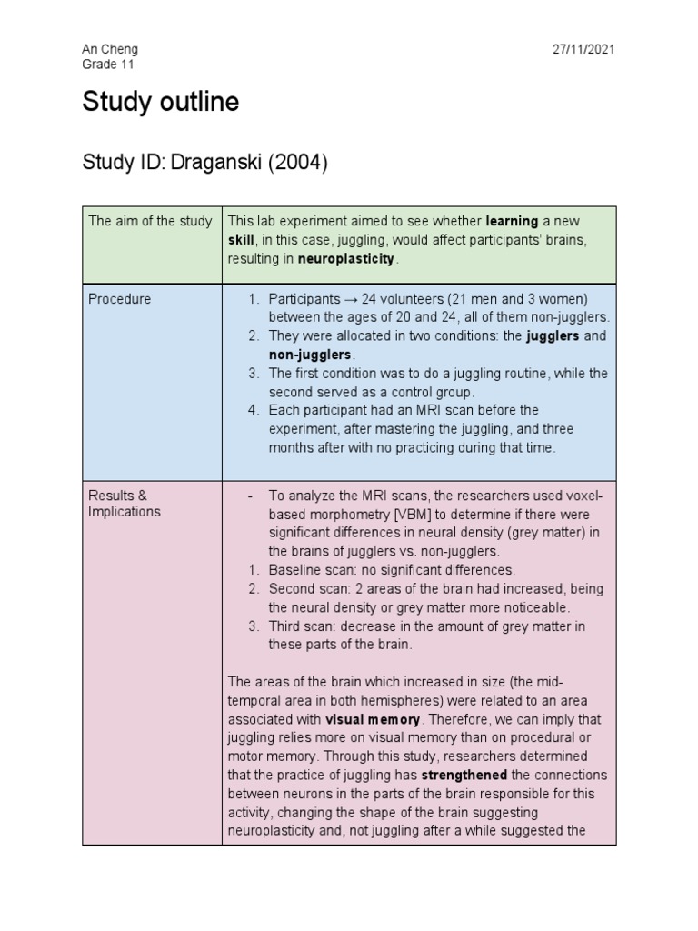 An Cheng - Draganski (ST Out.) | PDF | Neuroplasticity | Memory