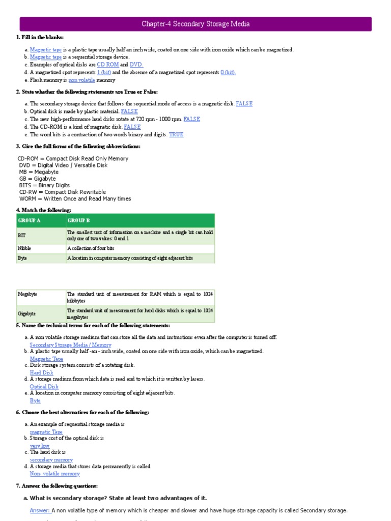 Understanding Secondary Storage Media | PDF | Computer Data Storage ...