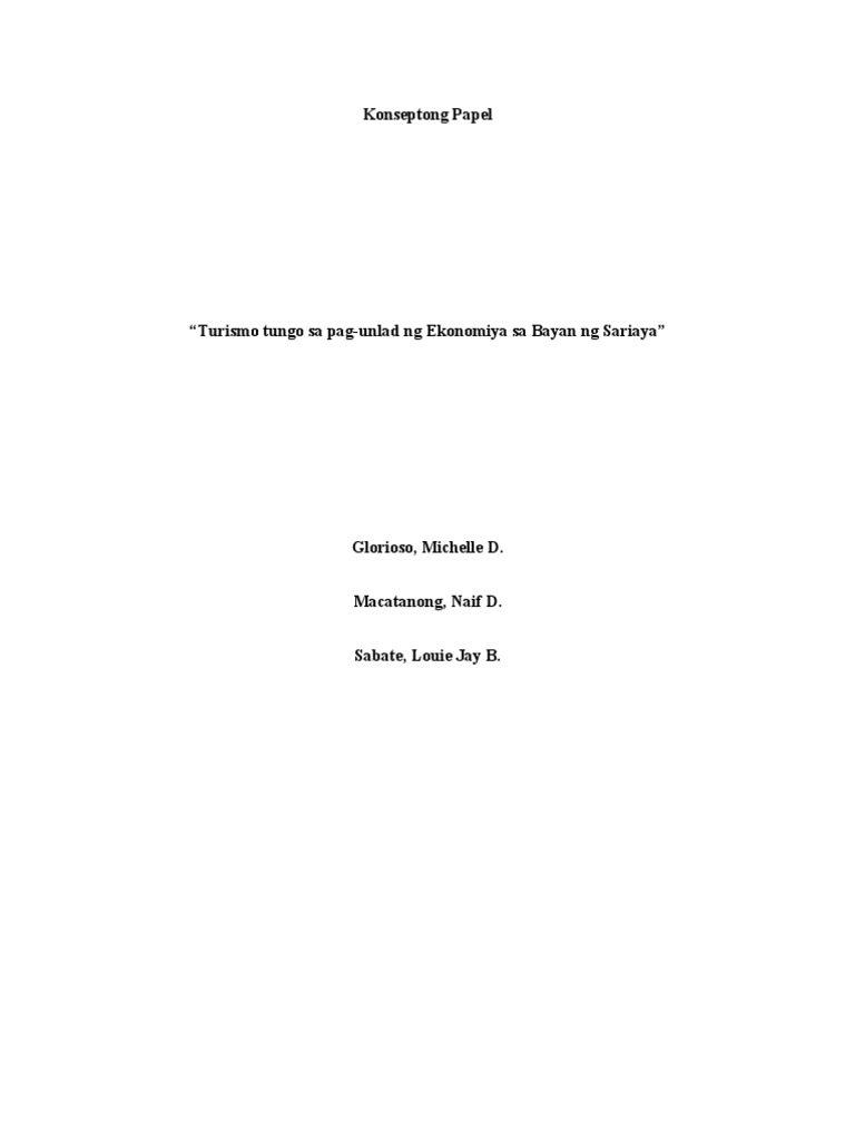 Konseptong Papel. Front Page | PDF