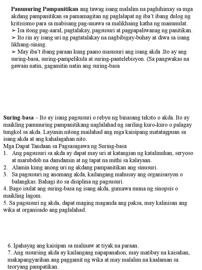 Suring Basa Week 8 | PDF